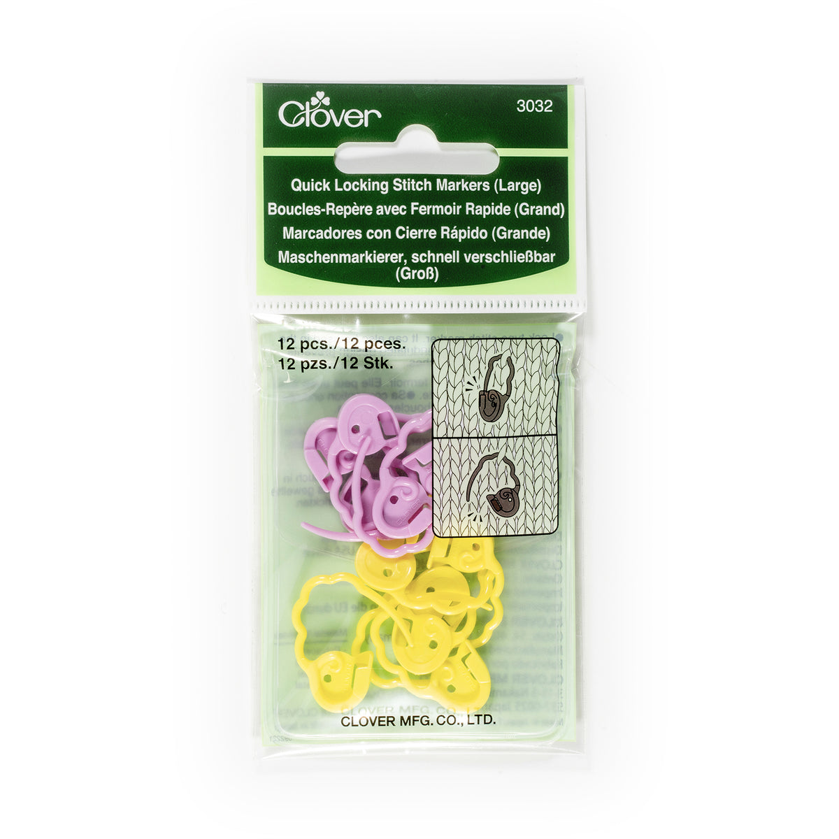 Quick Locking Stitch Markers (Large) – Clover Needlecraft, Inc.