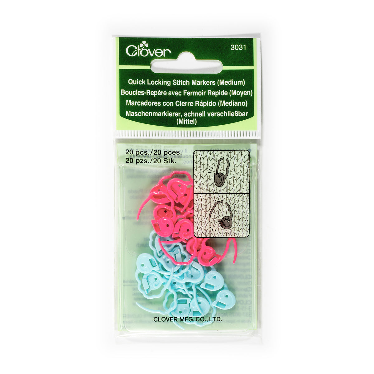 Quick Locking Stitch Markers (Medium) – Clover Needlecraft, Inc.