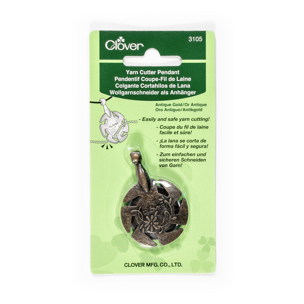 Yarn Cutter Pendant (Antique Gold) – Clover Needlecraft, Inc.